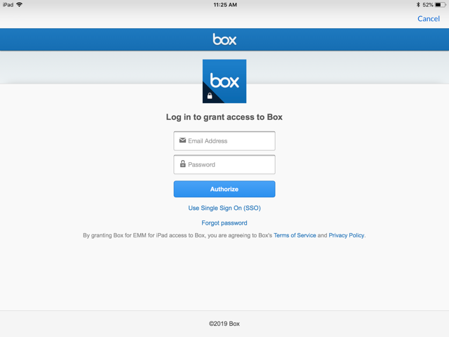 Box on iOS with Enterprise Mobile Management (EMM) - Box