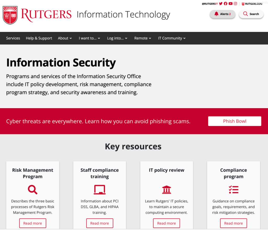 Website highlights - Information Technology