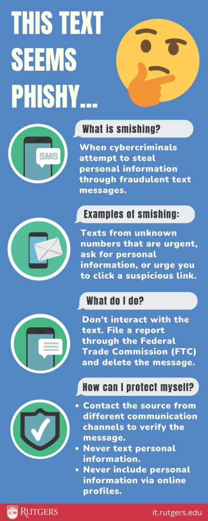 Infographic: Beware of smishing attempts - Information Technology